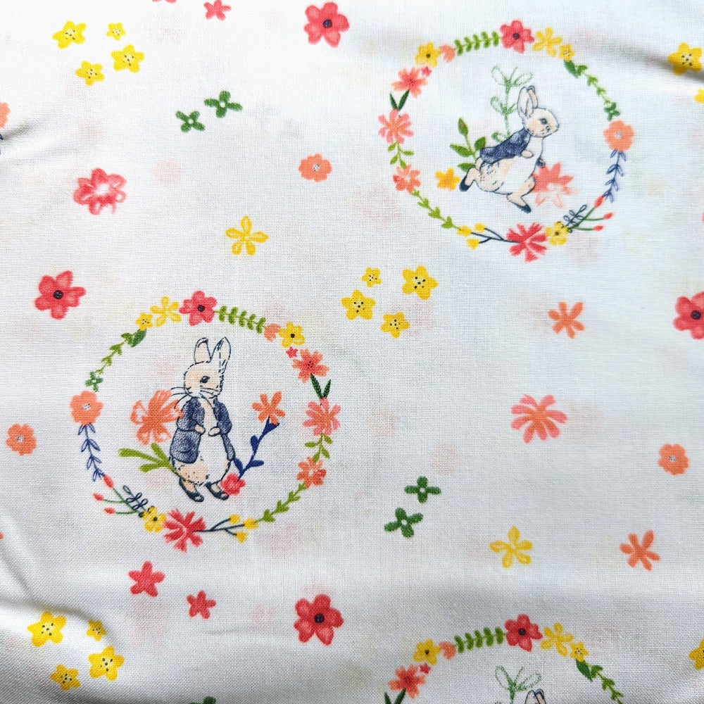 Peter Rabbit - White Floral Circles – The Sewing Net